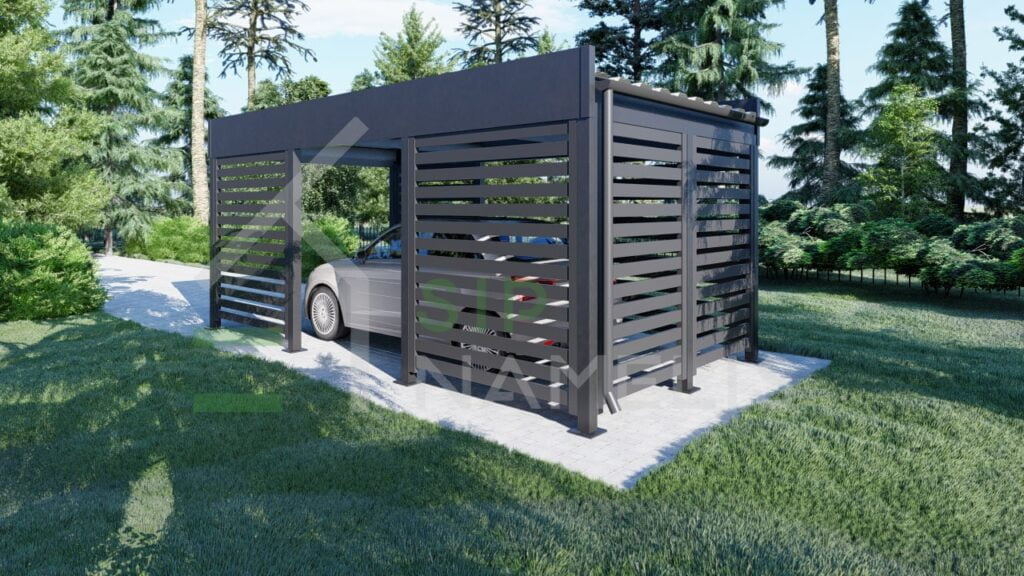 Pastogė Automobiliui Nefertitė 3x6 m, 18m² - sipnamelis