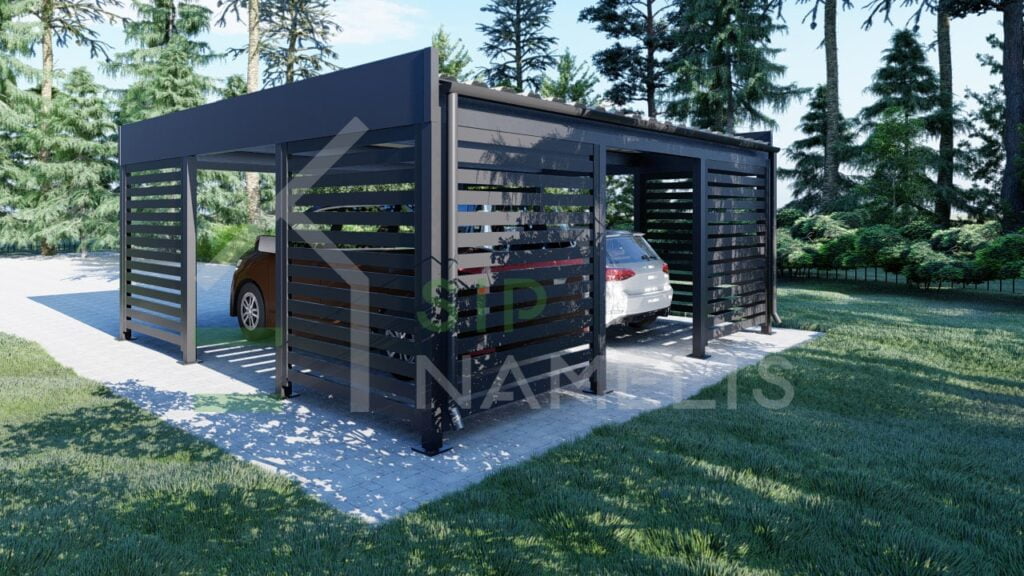Pastogė Dviems Automobiliams Atenė 6x6 m, 36m² - sipnamelis
